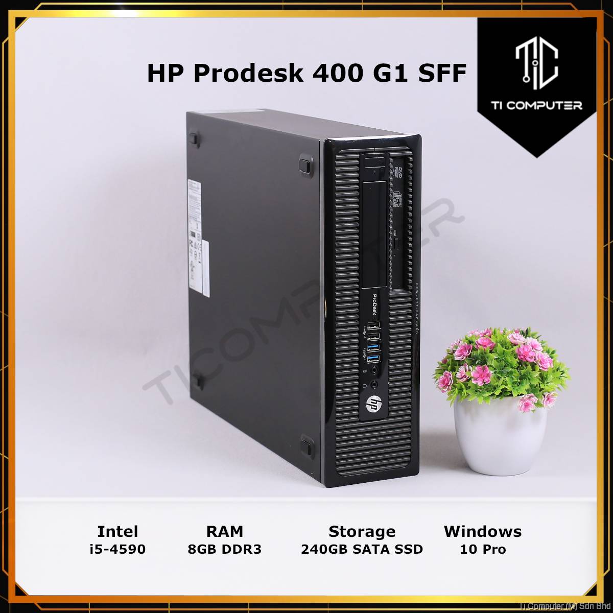 HP Prodesk 400 G1 SFF Intel Core i5-4590 8GB DDR3 RAM 240GB SATA SSD ...