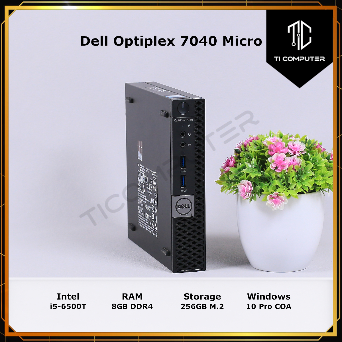 Dell Optiplex 7040 Micro Intel Core i5-6500T 2.5GHz 8GB RAM 256GB M.2 ...