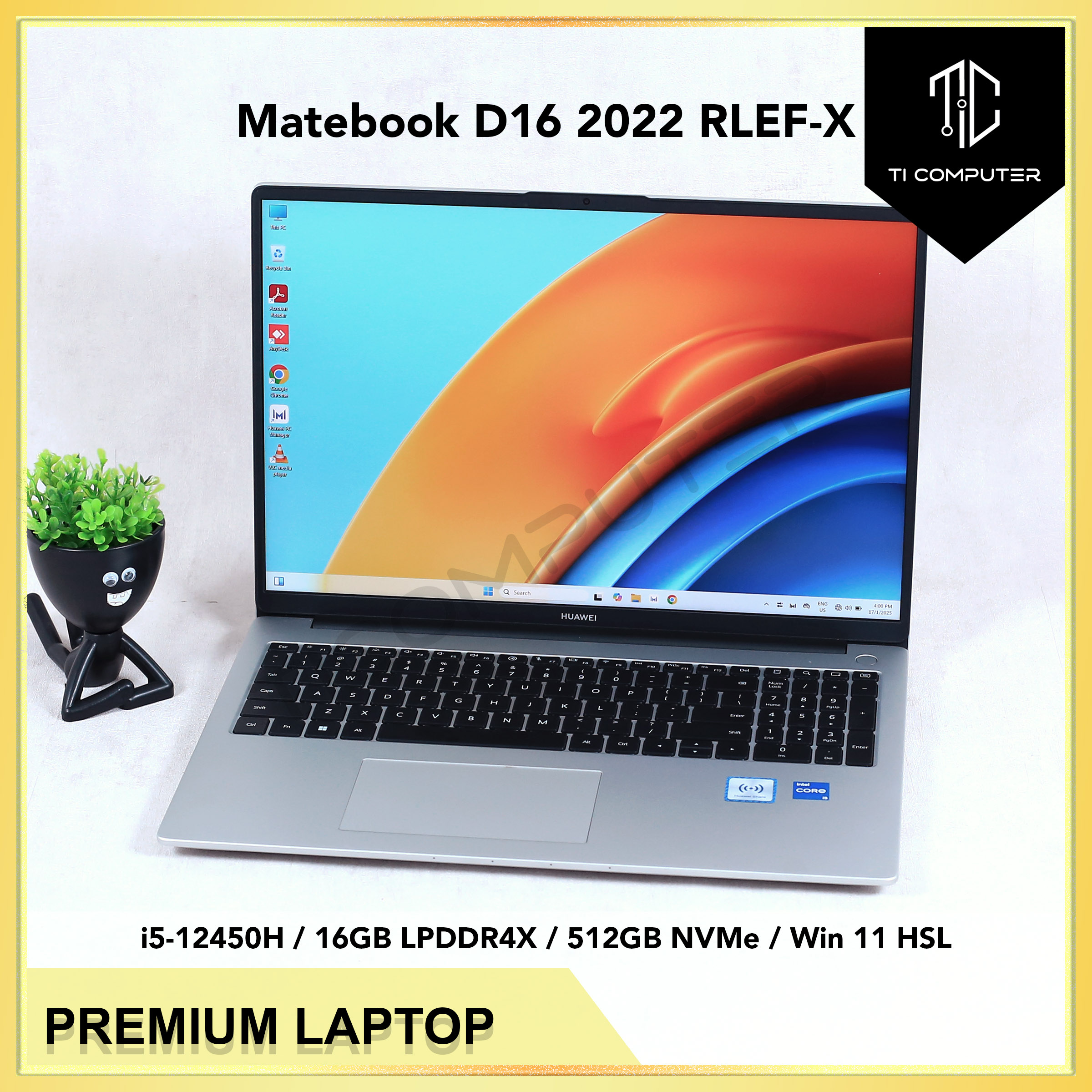 Huawei Matebook D16 2022 RLEF-X Intel Core i5-12450H 16GB LPDDR4X RAM ...